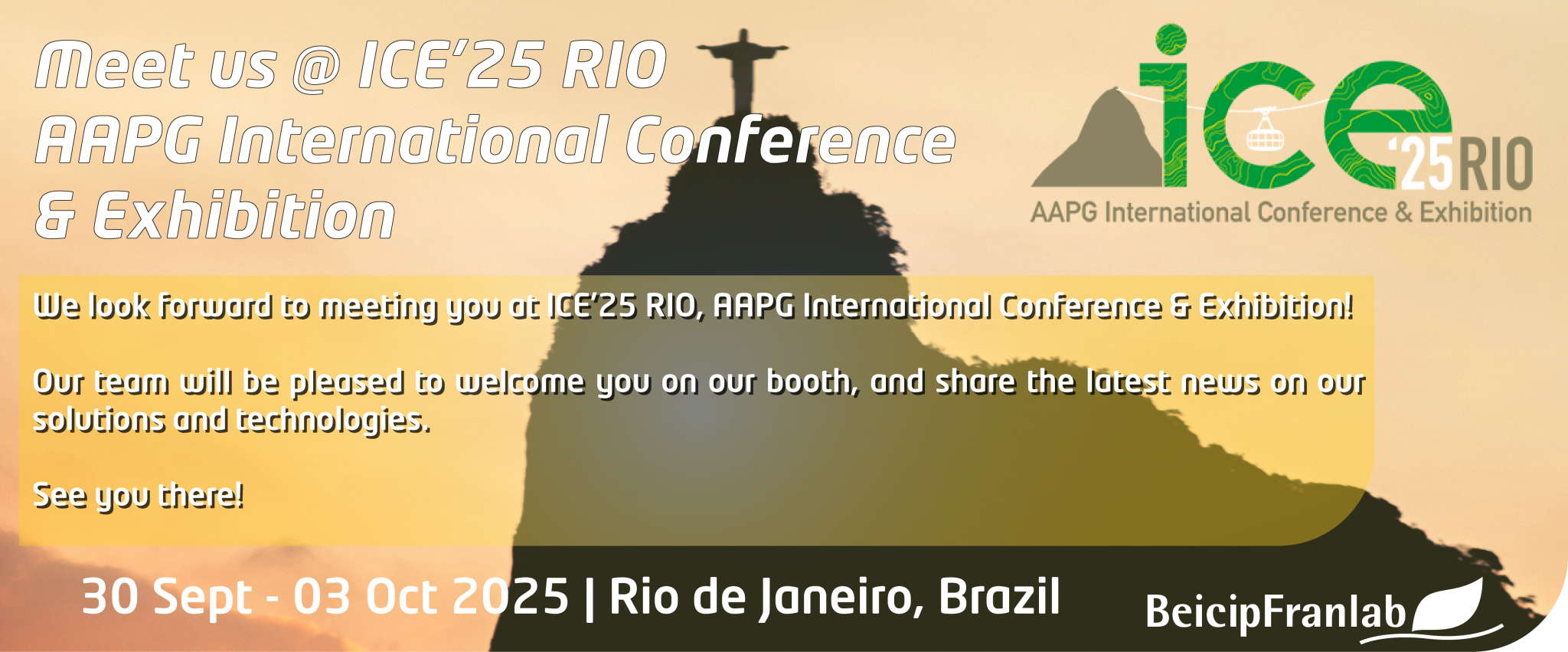 Beicip-Franlab ICE'25 - 30 SEPTEMBER -03 OCTOBER 2025 | Rio de Janeiro ...